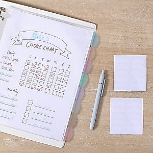 Mr. Pen- Clear Sheet Protectors with Binder Tabs, 8 Tabs, 2 Sets, Clear Binder Sheet Protectors, Clear Plastic Dividers for 3 Ring Binder, Insertable Index Page Divider Multicolor Tabs