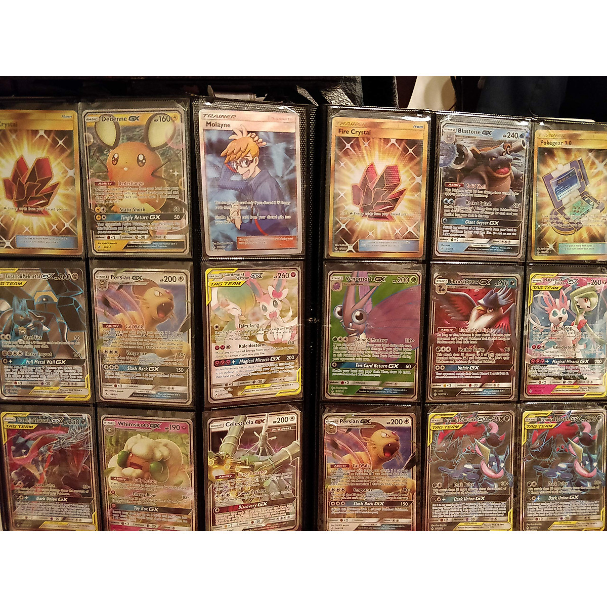 Pokemon 100+ Rainbow Rare Cards Binder Collection Includes 5 foils in Any Combination and at Least 1 of The Following Cards, EX and GX, FA, Secret Rare, Tag Team, Unified Minds