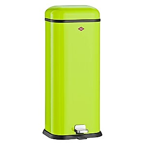 WESCO 132 312-20 Superboy Pedal Bin with Sound Dampener, Lime Green