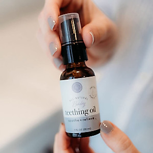 Rowe Casa Organics Baby Teething Oil | Naturally Relieving and Soothing to Help Ease Discomfort That Comes with Teething | Chamomile and Copaiba Blend