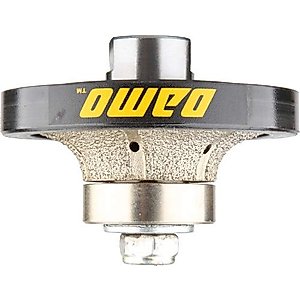 DAMO 1/2 inch Demi Bullnose Half Bullnose Roundover Medium Diamond Hand Profiler Router Bit Profile Wheel with 5/8-11 Thread for Granite Concrete Marble Countertop Edge …