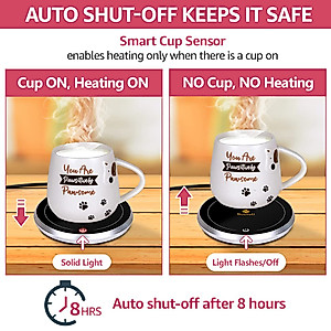 Nouvati Candle Warmer/Mug Warmer/Coffee Warmer for Desk Auto Shut-Off: Excellent Heating, 2 Heating Modes, Safety Features, Sleek Desig& Compact; Tea Warmer (Starlight Silver) 2.0