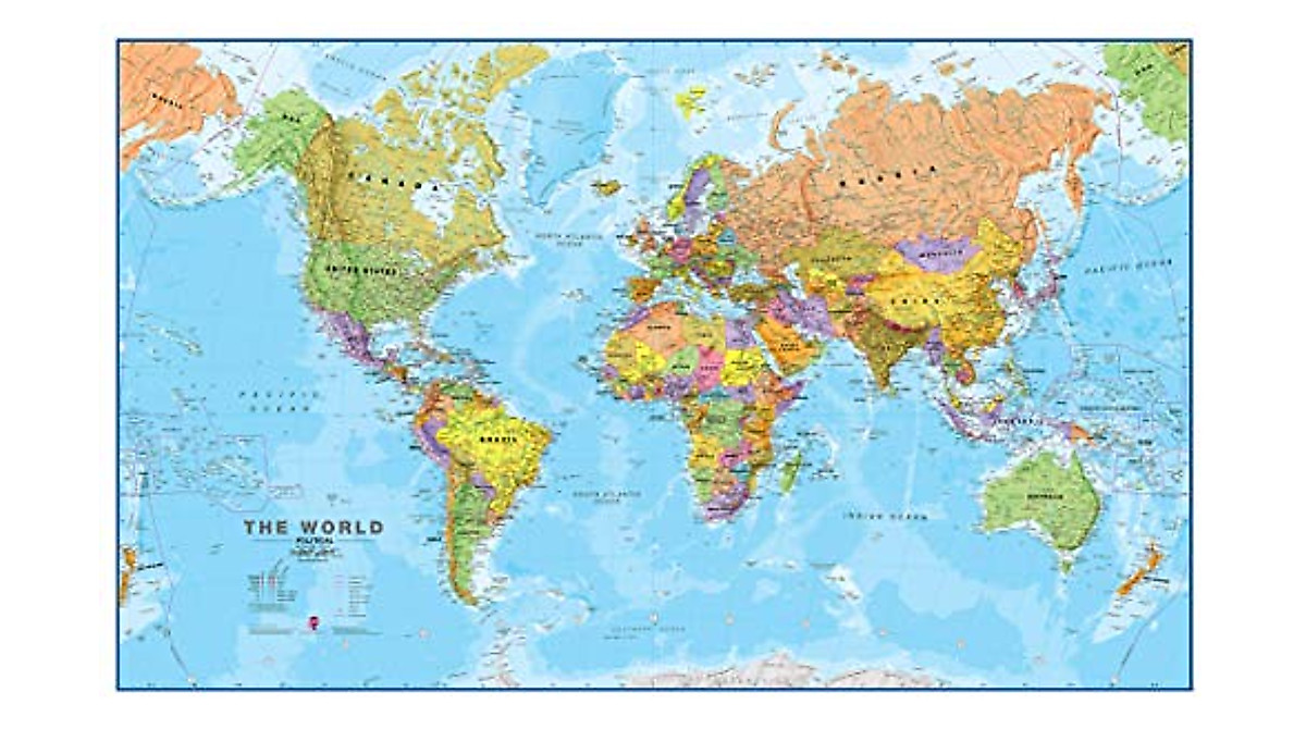 Maps International World Wall Map - Educational & Stylish