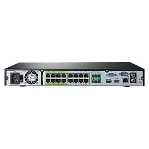 Lorex 4K 32-Channel Nocturnal NVR System with Nocturnal 3 IP Smart Security Cameras with Real-Time 30FPS Recording and Listen-in Audio 24 / White