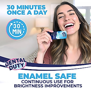 Dental Duty Teeth Whitening Strips – 28pcs Vegan White Strips for Teeth Whitening – Enamel-Safe Teeth Whitener – Removes Coffee & Tea Stains – Non-Toxic, Sensitivity-Free Teeth Whitening Kit.