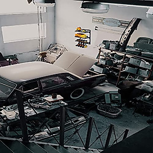 RUN HELIX Power Tool Organizer, Wall Mount Garage Organization with 4 Drill Holders, Heavy Duty Tool Shelf & 1 Pack 3 Layers Cordless Tool Rack, Screwdriver Storage Rack Box Organizers and Storage