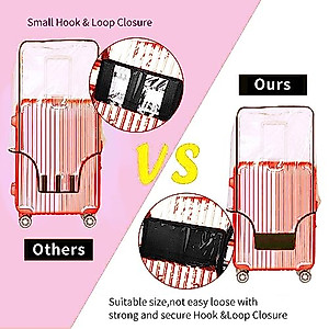 Esholife Luggage Covers for Suitcase Tsa Approved Clear PVC Waterproof Suitcase Covers Luggage Protectors 29-32Inch (27.16''H x 20.27''L x 12.40''W)