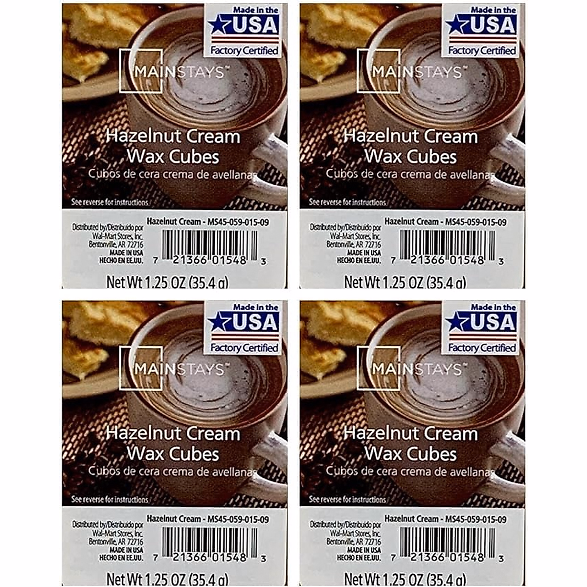 Generic Mainstays Hazelnut Cream Wax Cubes - 4-Pack…, Yellow, msf2494