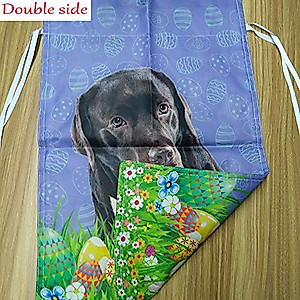 BAGEYOU Custom Name Welcome Spring Dog Garden Flag Cute Pitbull Dog Driving a Vintage Car Summer Flowers and Lawn Decor Home Banner for Outside 12.5x18 Inch Print Both Sides