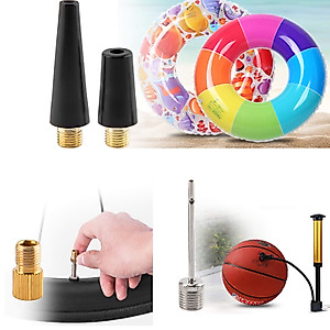 SAVITA 8pcs Needle Inflating Ball Tyre Pump Adapter Kit Air Nozzle Pump Adapter Kit for Inflatables, Sports Balls and Bicycles