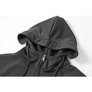 QARMAX Men Tactical Sweatshirt Quarter Zip Cargo Pullover Hoodies Workout Gym Sports Running Outdoor Winter Jackets (D,2XL)