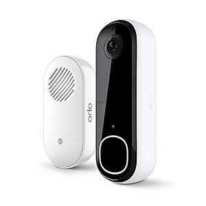 Arlo Video Doorbell 2K 2nd Generation & Chime 2 Bundle, 2K HD doorbell Camera, 2-Way Audio, Package Detection, Motion Detection and Alerts, Built-in Siren, Night Vision, AVDK4001-100CNS, White