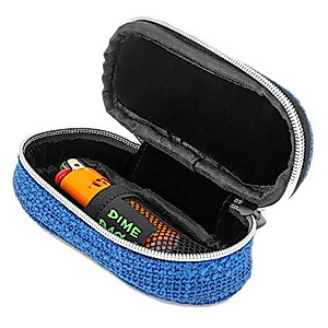Dime Bags Pod Padded Travel Case with Key Chain Clip | Protective Hemp Pouch with Padded Interior (5 Inch, Midnight)