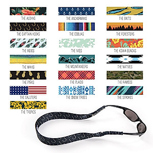 Ukes Premium Sunglass Strap - Durable & Soft Glasses Strap Designed with Floating Neoprene Material - Secure fit for Your Glasses and Eyewear. (The Captain Hooks)