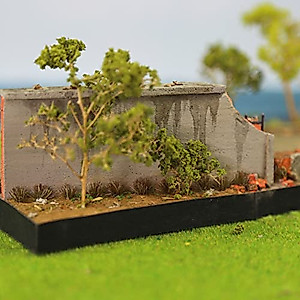 Miniature Vegetation Landscape Bushy Shrubs Tuft with Model Bases War Game DIY Terrain Scenery (F)