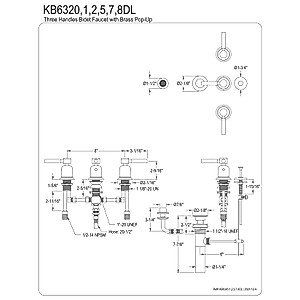 Kingston Brass KB6321DL Concord Bidet Faucet, Polished Chrome, 8 x 2.13 x 2.13