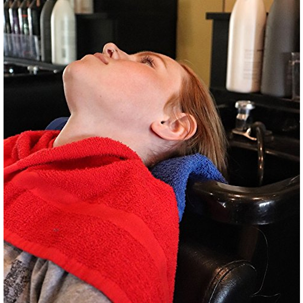 MAGTEX Cotton Salon Towels (24-Pack, Red,16x27 inches) - Soft Absorbent Quick Dry Gym-Salon-Spa Hand Towel (Red)