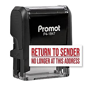 Promot Return to Sender NO Longer at This Address Self Inking Rubber Stamp