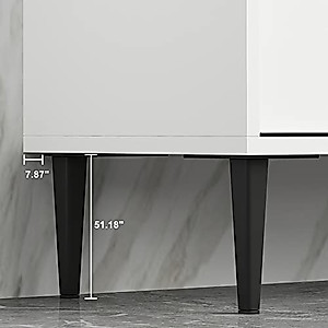 BAYCHEER Contemporary Style 32-inch Height Sideboard Artificial Wood Cupboard for Living Room - Green 77" L x 12" W x 31" H