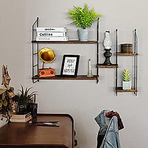 Nothing burger Floating Shelves Wall Mounted, Bamboo Floating Shelves, Bathroom Shelves Wall Mounted for Bathroom, Bedroom, Kitchen, Living Room