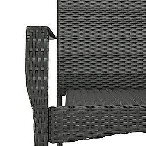 WFAUIBR Dining Set with Cushions 5 Piece Patio ，Bistro Sets,Coffee Table Sets, Whether You Have a Balcony, Lawn, Garden, or Poolside, This Set is Outdoor Spaces，Black，5 Piece 35.4"