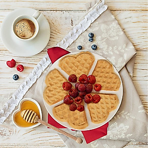 Waffle Maker 9“ Non-Stick Waffler Iron Stuffler Stuffed Wafflera 1200W Adjustable Browning Control, Electric Baker Makes Thick, Fluffy Waffles, Kitchen Essential for Breakfast