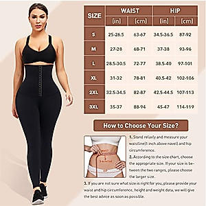 FeelinGirl High Waisted Workout Compression Leggings for Women Tummy Control Yoga Pants with Waist Trainer Attached