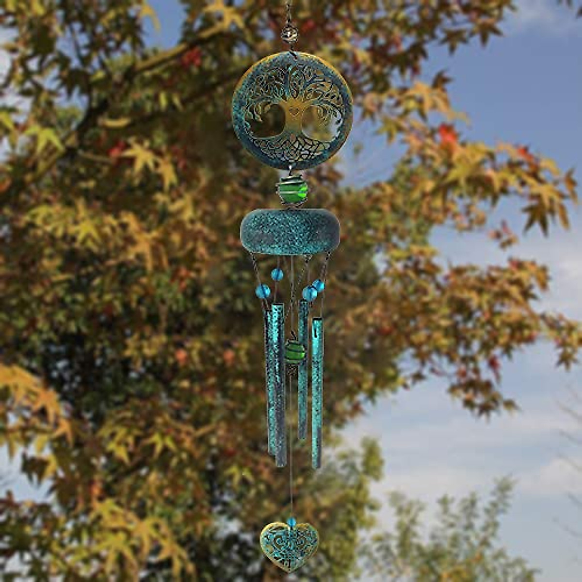 OKAIMEIMEIO Tree of Life Wind Chimes for Outside, Memorial Gifts for Mom, Outdoor Clearance, Sympathy Gifts for Loss of Loved One, Garden Decor