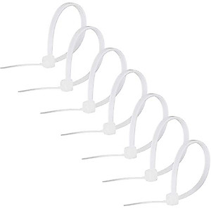 Power Gear 4-Inch Zip Ties, 100 Pack, Durable Nylon, Self-Locking, 18 Lbs. Tensile Strength, 7/8 Inch Maximum Diameter, Clear, 51225