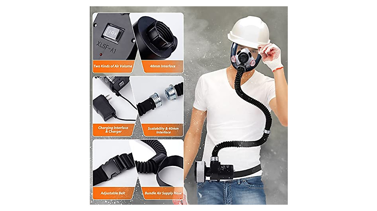 HANUU PAPR Respirator: Protect Against Dust & Gases
