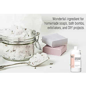 Raw Plus Rare Organic Vegetable Glycerin Liquid, Food Grade Glycerine for Skin and Hair Care, Cosmetic and Pharmaceutical, Kosher, Halal, Vegetable Glycerine