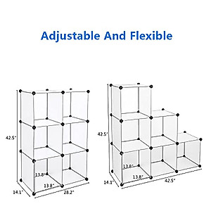 Modular Closet Systems Organizer 6-Cube Shelf Organizers with Shoe Rack DIY Plastic Storage Cubes for Efficient Space Saving