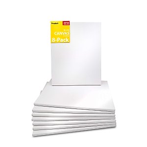 Premiere by Nicole 8 Pack Stretched Canvas for Painting,9x12|Bulk Value Pack Plain White Rectangular Canvases,Triple Acrylic Gesso Primed|Art Supplies for Acrylics,Oil Painting,DIY Wall Decor