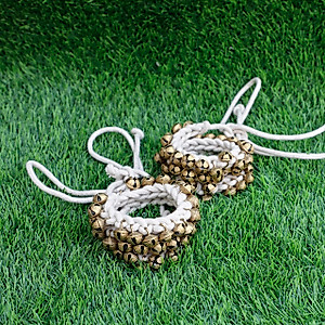 Art Of Creation Kathak Dancing Ghungroo 50 +50 Big Bells Dancing Anklet Pair Classical Dancers Musical Instrument Bharatnatayam Ghungru (Tied in White Cord)
