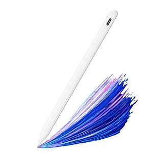 Stylus Pen for iPad, Active Bluetooth iPad Pencil Compatible with Apple iPad/iPad Pro/Air/Mini (2018 and Later) for Writing/Drawing, with Palm Rejection, Tilt Sensitivity, Magnetic