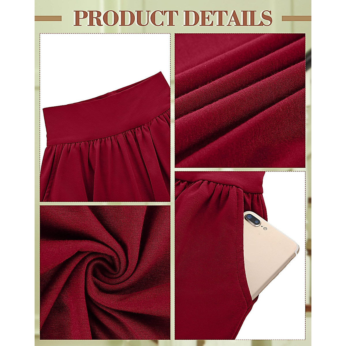 3 Pcs Women's Wide Leg Yoga Pant Comfy Loose Sweatpants High Waist Lounge Casual Athletic Pant Workout Joggers Pant (Black, Green, Red,X-Large)