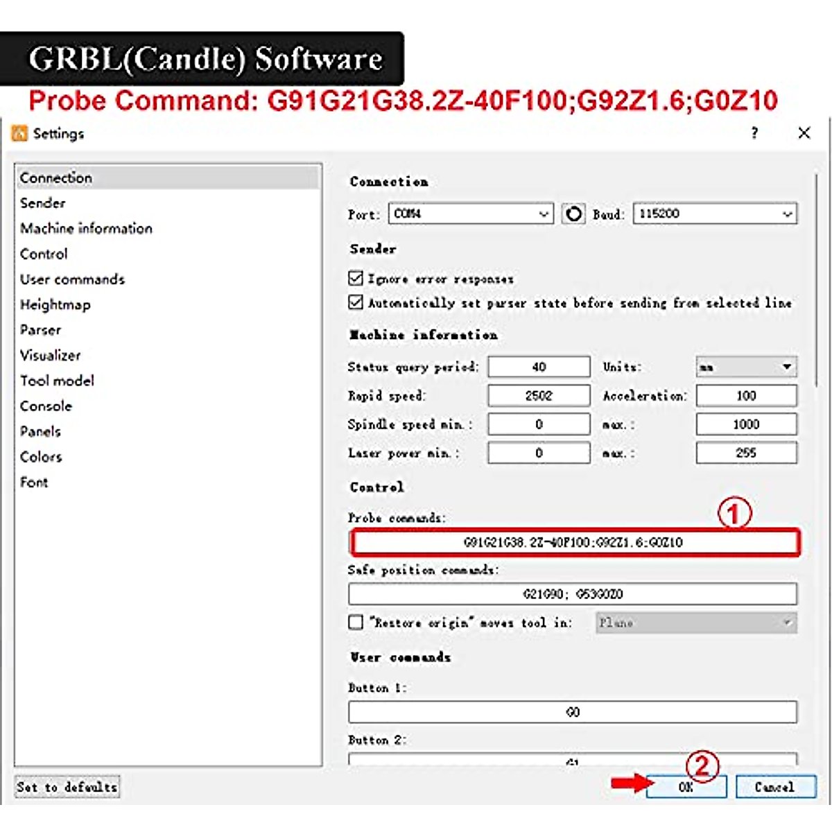 Grbl Z Probe CNC Z-Axis Router Touch Plate Tool Setting Probe for 3018Pro/ 3018pro-M/ 3018Max CNC Engraving Machines