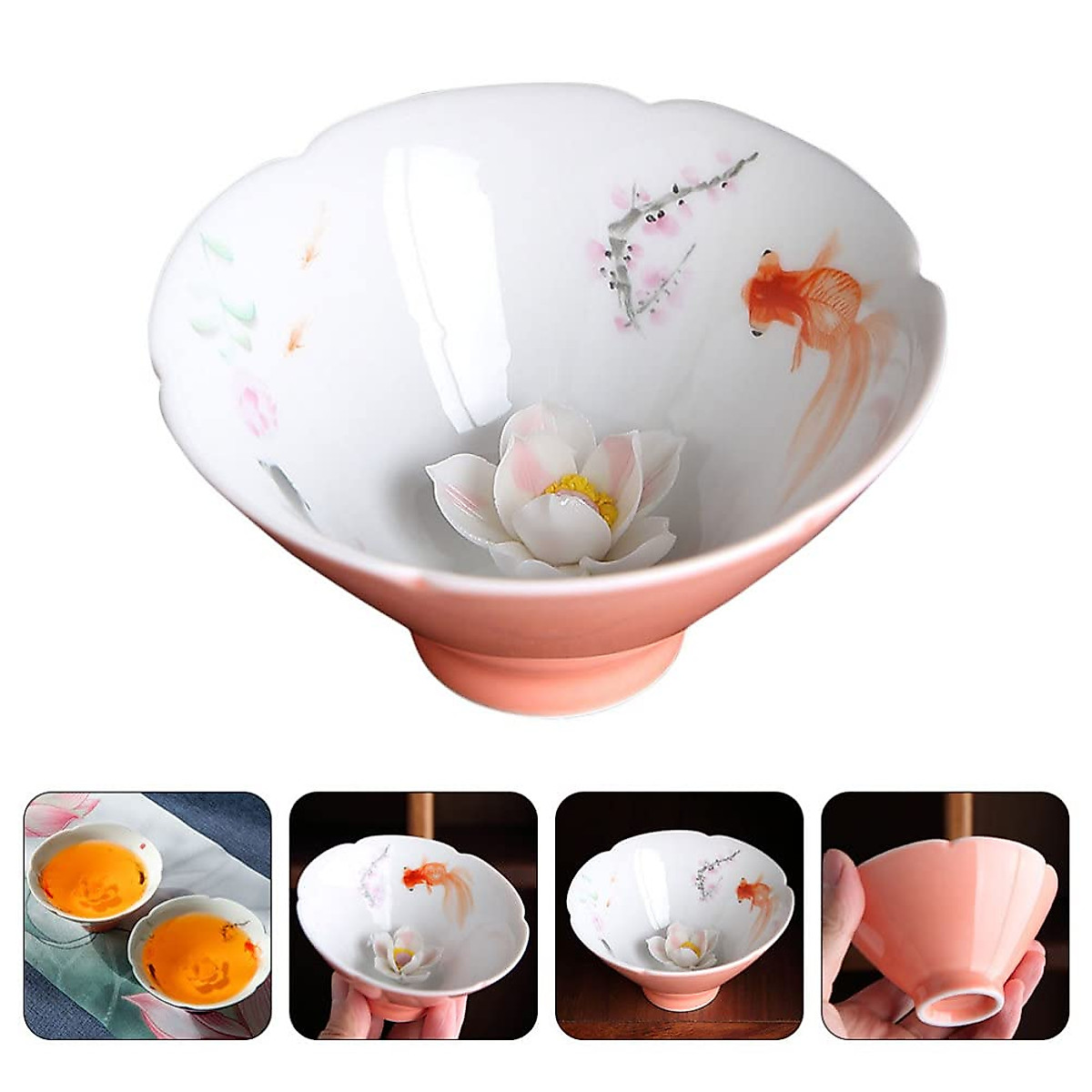 Hemoton Ramekins Cereal Bowl Bowls Japanese Tea Set Colorful Painting Tea Cup Household Teaware Ceramic Tea Cup Chinese Tea Tasting Cup Chinese Tea Set Soup Soup Bowls Bowl Mini Tea Cup