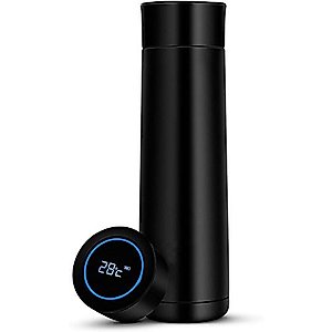 Medical Grade Stainless Steel Sports Water Bottle with LED Temperature Display,Double Wall Vacuum Insulated Water Bottle, Stay Hot for 24 Hrs,Cold for 24 Hrs,Thermo Travel Modern Mug
