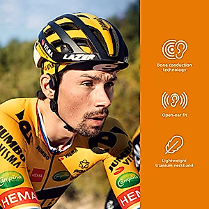 Philips GO A7607 Open-Ear Bone Conduction Bluetooth Headphones with Bluetooth Multipoint, IP66 Water-Resistant, Black