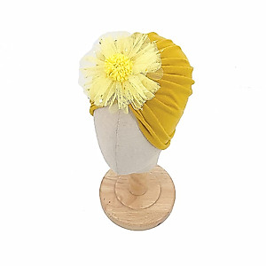 MOONHING Baby Girl Toddlers Breathable Cotton Hat Newborn Knotted Hat Cute Donut Soft Turban Bow Knot Cap