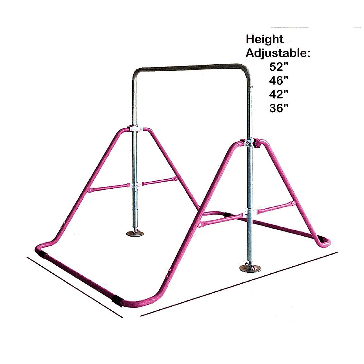 JungleKids Expandable Gymnastics Bars Junior Training Kip Bar Adjustable Height Horizontal Bars Children Folding Training Monkey Bars Child Gym Climbing Tower Playground Balance Bar for Kids Gymnasts