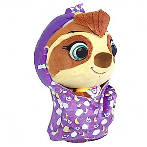 Just Play Disney Junior T.O.T.S. Cuddle & Wrap Sunny The Sloth, 10-inch Plush, Kids Toys for Ages 3 Up