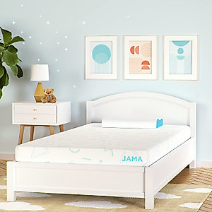 MLILY 5 Inch Twin Mattress for Kids, Bunk Bed Mattress with Mattress Protector in a Box Made in USA CertiPUR-US Certified, Medium Firm Trundle Foam Mattress, Blue