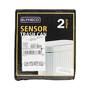 ELPHECO Bathroom Trash Can with Lid Automatic Garbage Can, 2 Gallon Slim Smart Trash Can, Small Plastic Trash Bin, 10 L Narrow Motion Sensor Trash Can for Bedroom, Bathroom, Kitchen, Office