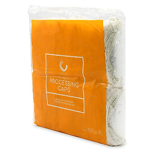 Colortrak Professional Bouffant Processing Caps, Single Use, Contain Hair During Perms, Conditioners, Relaxers, and Coloring, 21 Inch Diameter, Clear Plastic, Usable as Shower Cap, 100 Per Pack