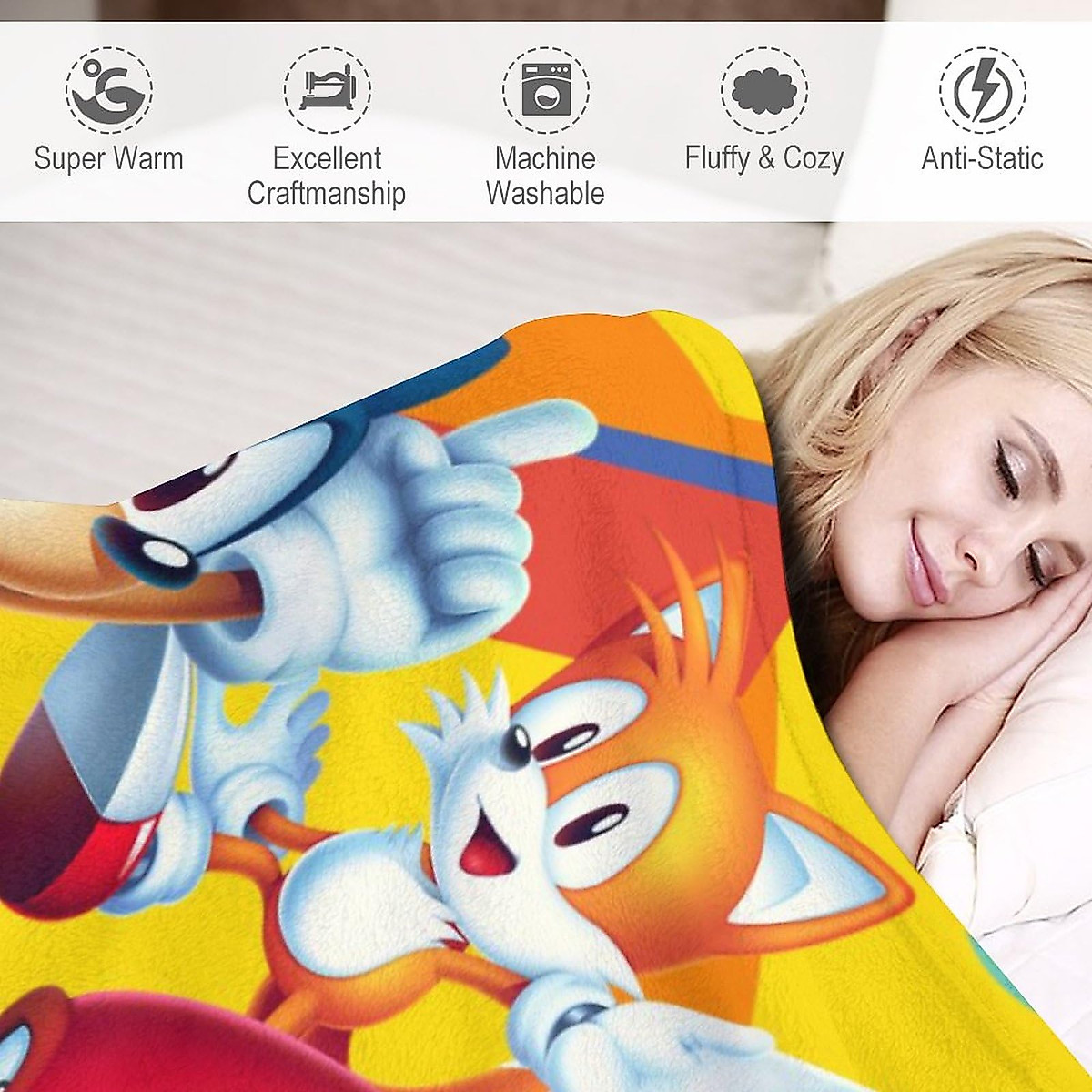 Cartoon Blanket Suitable for Sofa Living Room Warm and Soft for Boy Girls Teens Adult A Good Choice for Gifts