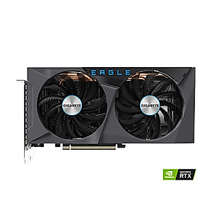 GIGABYTE GeForce RTX 3060 Ti Eagle OC 8G (REV2.0) Graphics Card, 2X WINDFORCE Fans, LHR, 8GB 256-bit GDDR6, GV-N306TEAGLE OC-8GD REV2.0 Video Card (Renewed)