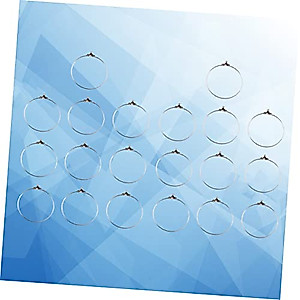 TEHAUX 20pcs Wire Earrings Hoops Dangle Earring Jewelry Accessories Beading Hoop Finding Earring Hoop Gold Earrings Backs for Studs Bezel Charms Pendants Jewelry Making Bead Circle Copper