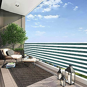 LXLIGHTS Balcony Protection Privacy Screens, HDPE Windproof Anti-UV Height 0.75m/0.9m Screen Fence with Cable Ties, Weatherproof Sun Shade Cover for Outdoor Garden Terrace, 29 Sizes